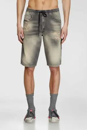 DIESEL® Chino Shorts In Joggjeans Fabric With Distressed Detailing