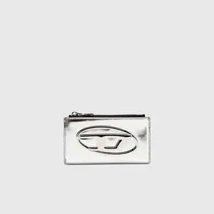 DIESEL® Card Holder In Mirror Leather - Silver