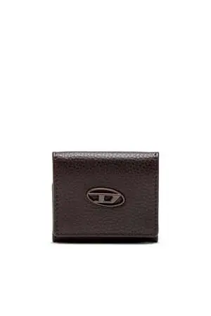 DIESEL® Coin Purse In Grainy Leather Brown