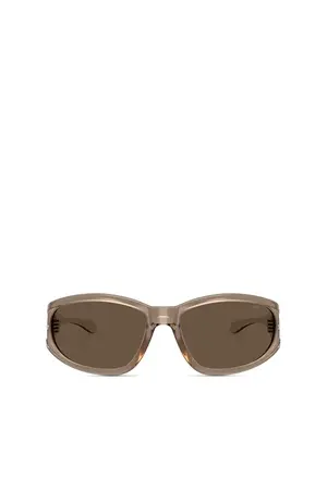 DIESEL® Rectangular Acetate Sunglasses - Brown