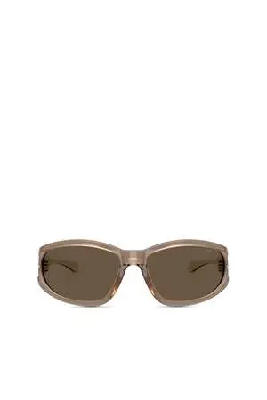 DIESEL® Rectangular Sunglasses In Acetate Brown
