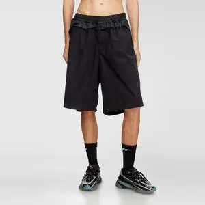 DIESEL® Cargo Shorts With Distressed Detailing - Black