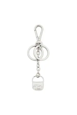 DIESEL® 1dr Bag Charm Metal Keyring - Silver