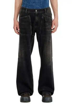 DIESEL® D-zeta Relaxed Fit Jeans - Black