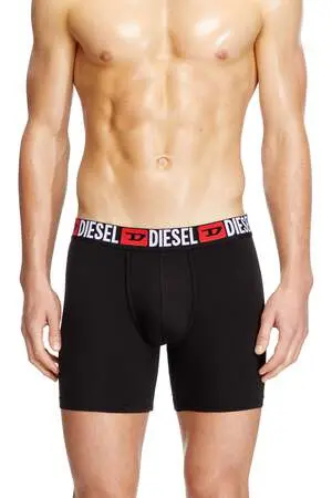 DIESEL® Three-pack Stretch Cotton Boxer Briefs - Black