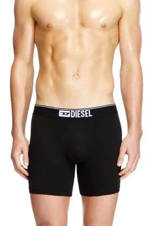 DIESEL® Three-pack Stretch Cotton Boxer Briefs - Black