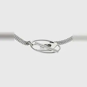 DIESEL® Stainless Steel Chain Necklace With Toggle Closure
