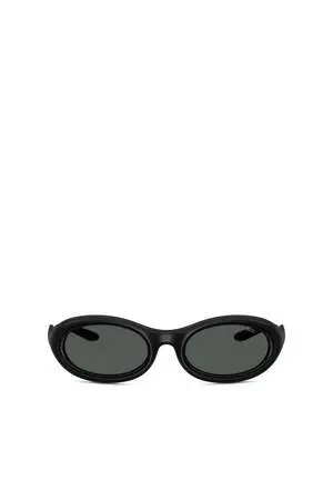 DIESEL® Oval Sunglasses With Sculpted Temple Design - Black
