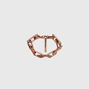 DIESEL® Stainless Steel Link Chain Bracelet With Lobster Clasp - Brown