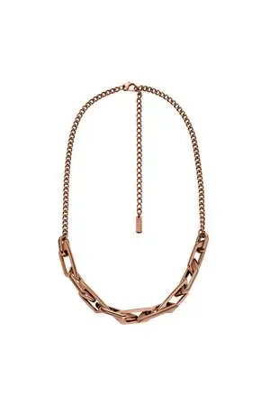 DIESEL® Stainless Steel Link Chain Necklace - Brown