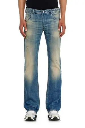 DIESEL® Bootcut Jeans With Low Waist And Button Fly - Blue