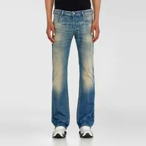 DIESEL® Bootcut Jeans With Low Waist And Button Fly - Blue