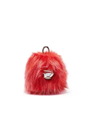 DIESEL® Furry Charm With Oval D Logo Detail - Red