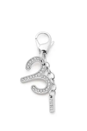 DIESEL® Zodiac Charm With Rhinestones - Silver
