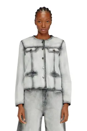 DIESEL® Skeleton Effect Denim Jacket - Grey