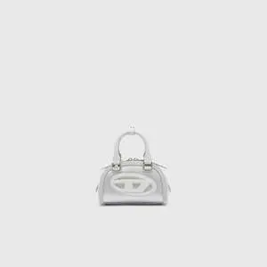 DIESEL® 1dr Dome Mini Crossbody Bag - Silver