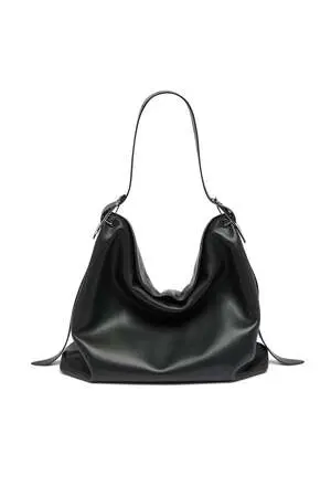 DIESEL® D-line Leather Hobo Bag - Black