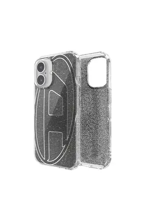 DIESEL® Oval D Glitter Case For I P 16 - Black