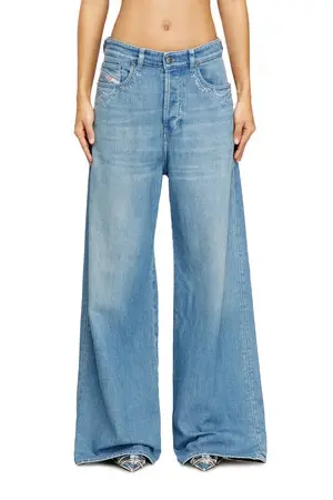 DIESEL® Relaxed Fit Low Waist Jeans - Blue