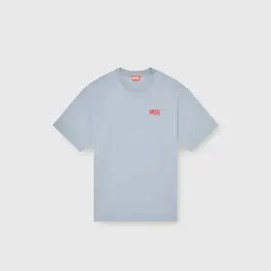 DIESEL® Cotton T-shirt With Biscotto Print - Grey