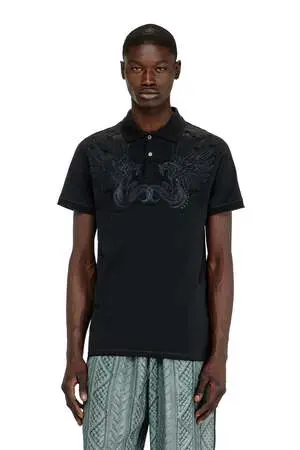DIESEL® Cotton Polo With Embroidered Patch
