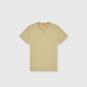 DIESEL® Relaxed Cotton T-shirt With Oval D Embroidery - Beige