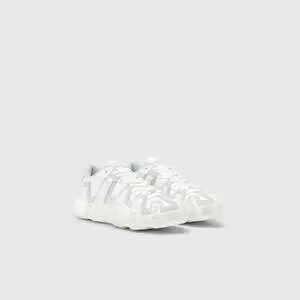 DIESEL® Low Top Technical Nylon And Suede Sneakers - White