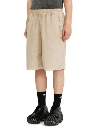 DIESEL® Treated Nylon Shorts With Drawstring Waist