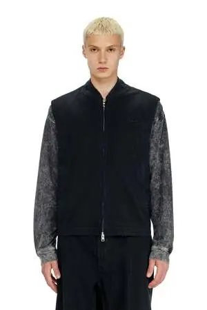 DIESEL® Cotton Ripstop Vest With Oval D Patch - Black