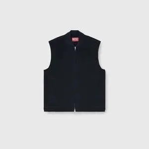 DIESEL® Cotton Ripstop Vest With Oval D Patch - Black