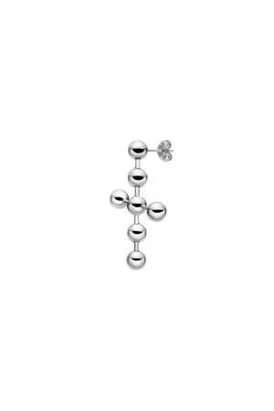 DIESEL® Stainless Steel Drop Earring With Cross Motif - Silver