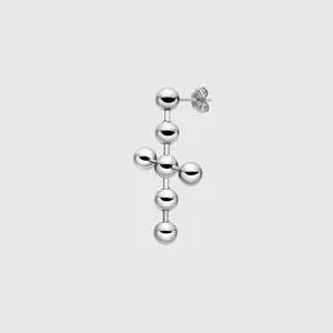 DIESEL® Stainless Steel Drop Earring With Cross Motif