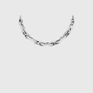 DIESEL® Stainless Steel Chain Necklace With D Logo - Silver