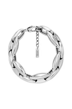 DIESEL® Stainless Steel Chain Bracelet - Silver