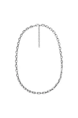 DIESEL® Stainless Steel Polished Chain Necklace - Silver