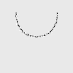 DIESEL® Stainless Steel Polished Chain Necklace - Silver