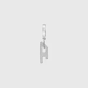 DIESEL® Stainless Steel Glitz D Drop Earring - Silver