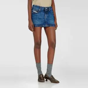 DIESEL® Mini Skirt In Dark Wash Denim