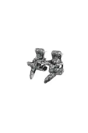 DIESEL® Silver-tone Stud Earrings - Grey