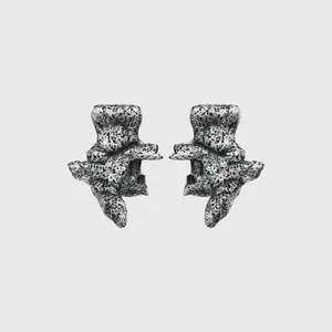 DIESEL® Silver-tone Stud Earrings - Grey