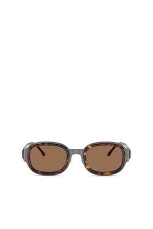 DIESEL® Square Frame Sunglasses With Bilayer Construction