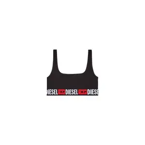 DIESEL® Cotton Bralette With Logo Black