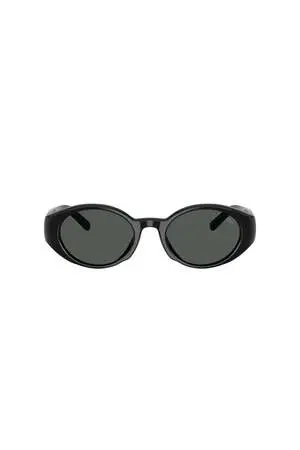 DIESEL® Oval Sunglasses With Logo Detail - Black