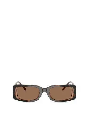 DIESEL® Rectangular Acetate And Metal Sunglasses - Brown