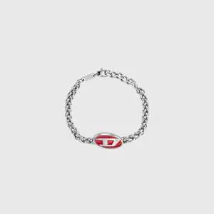 DIESEL® Stainless Steel And Enamel Chain Bracelet - Silver
