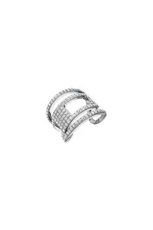 DIESEL® Stainless Steel Paved D Logo Band Ring