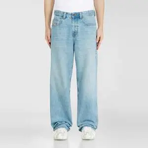 DIESEL® Relaxed Fit Low Waist Wide Leg Jeans - Blue