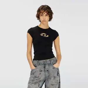DIESEL® Diesel T-Shirt With Oval D Logo Detail Black