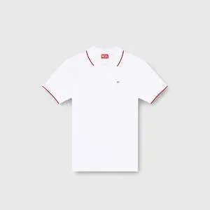 DIESEL® Polo Shirt With Micro Embroidery - White
