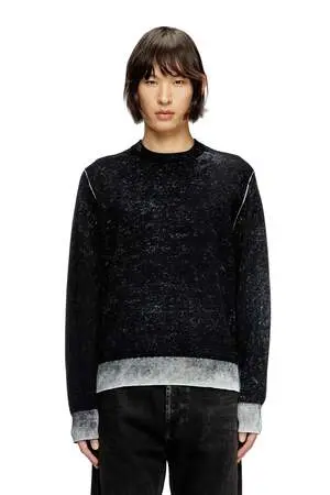 DIESEL® Reverse-print Cotton Crewneck Pullover